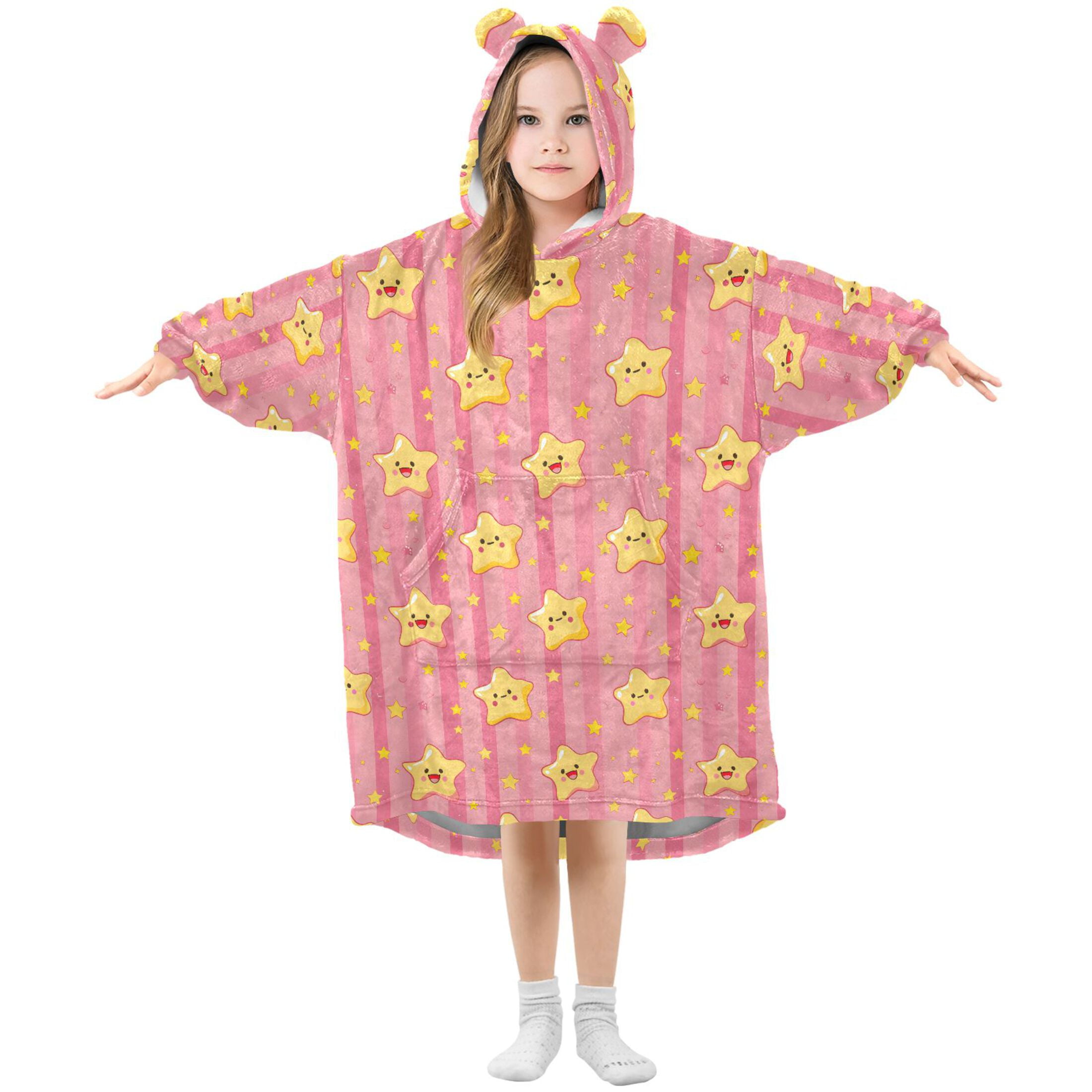 Dailycode Wearable Blanket Hoodie Oversized Sherpa Flannel Blankets ...
