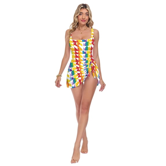 Dailycode Women's One Piece Swimdress Swimsuits Slimming Tummy Control ...