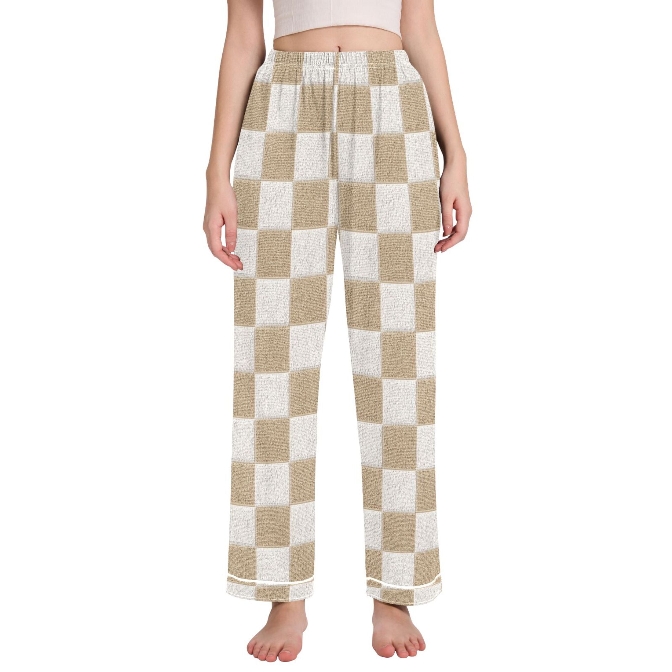 Dailycode Women's Pajama Pants Wide Leg Lounge Pj Bottoms With Pockets ...