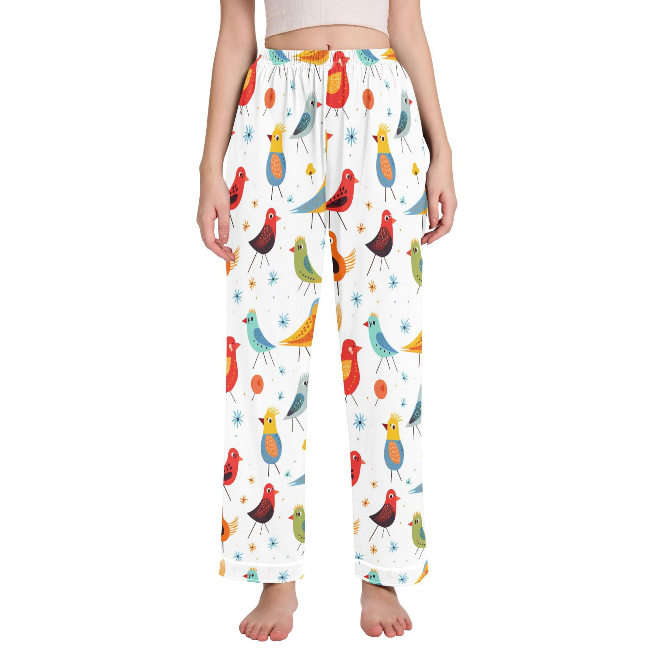 Dailycode Women's Pajama Pants Wide Leg Lounge Pj Bottoms With Pockets ...