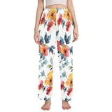 Dailycode Women's Pajama Pants Wide Leg Lounge Pj Bottoms With Pockets ...