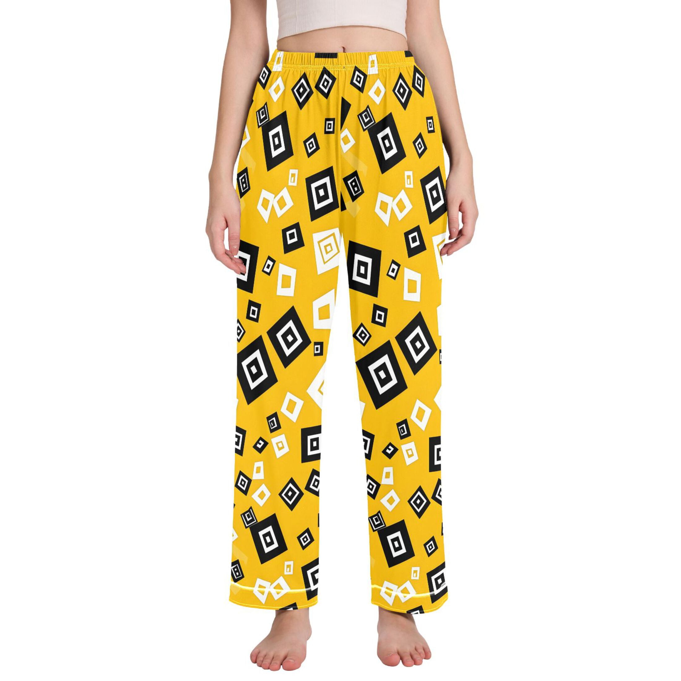 Dailycode Women's Pajama Pants Wide Leg Lounge Pj Bottoms With Pockets ...