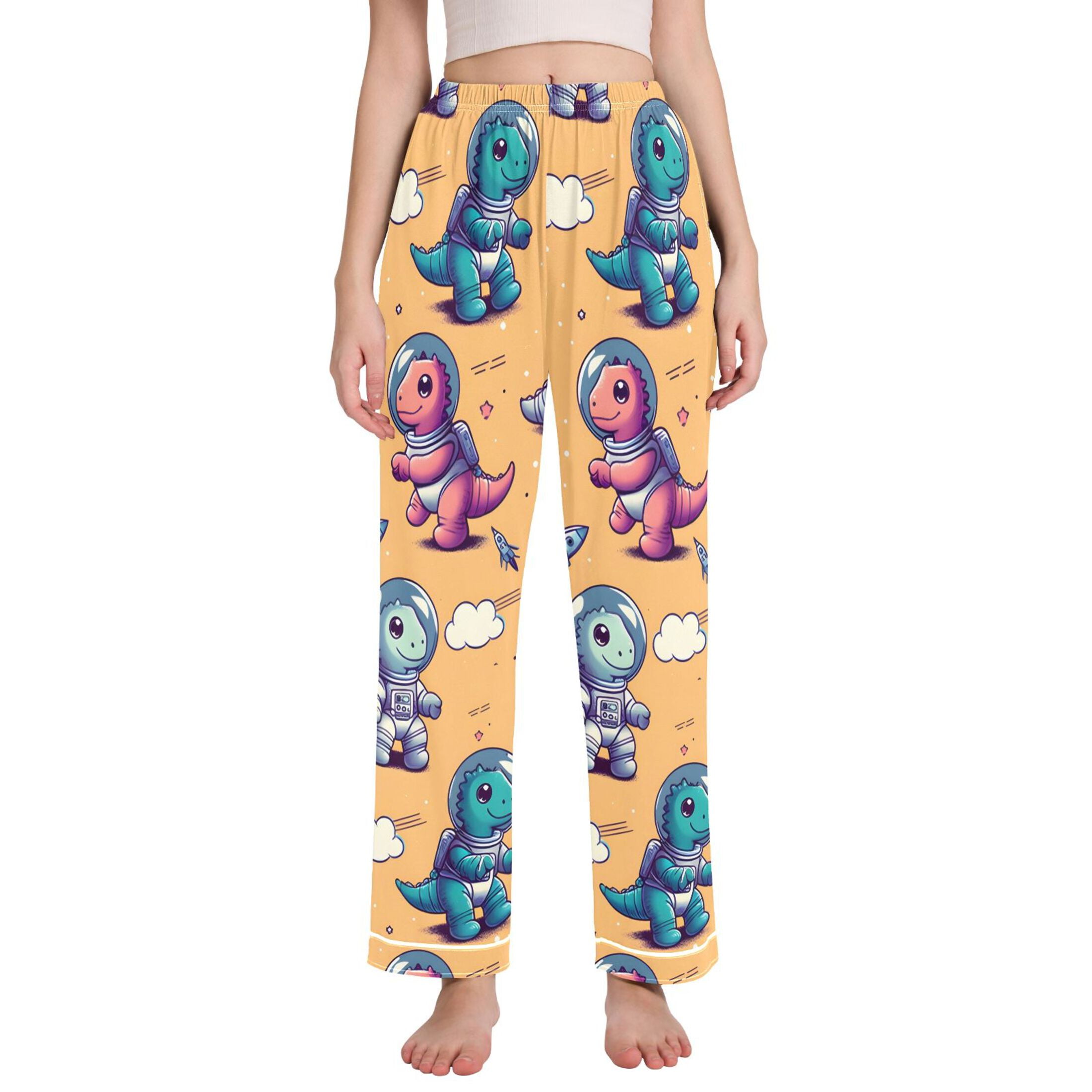 Dailycode Women's Pajama Pants Wide Leg Lounge Pj Bottoms With Pockets ...