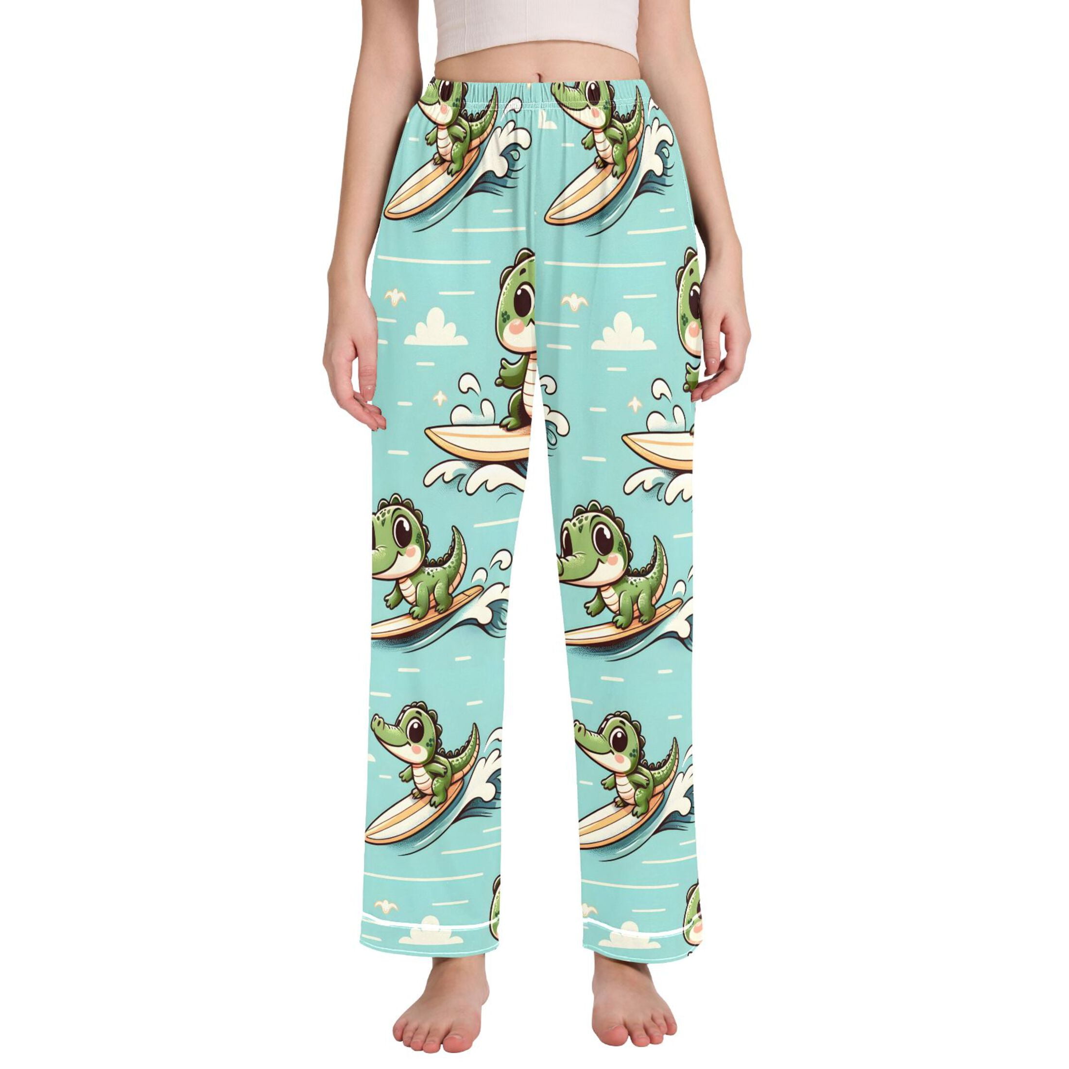 Dailycode Women's Pajama Pants Wide Leg Lounge Pj Bottoms With Pockets ...