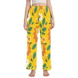 Dailycode Women's Pajama Pants Wide Leg Lounge Pj Bottoms With Pockets ...