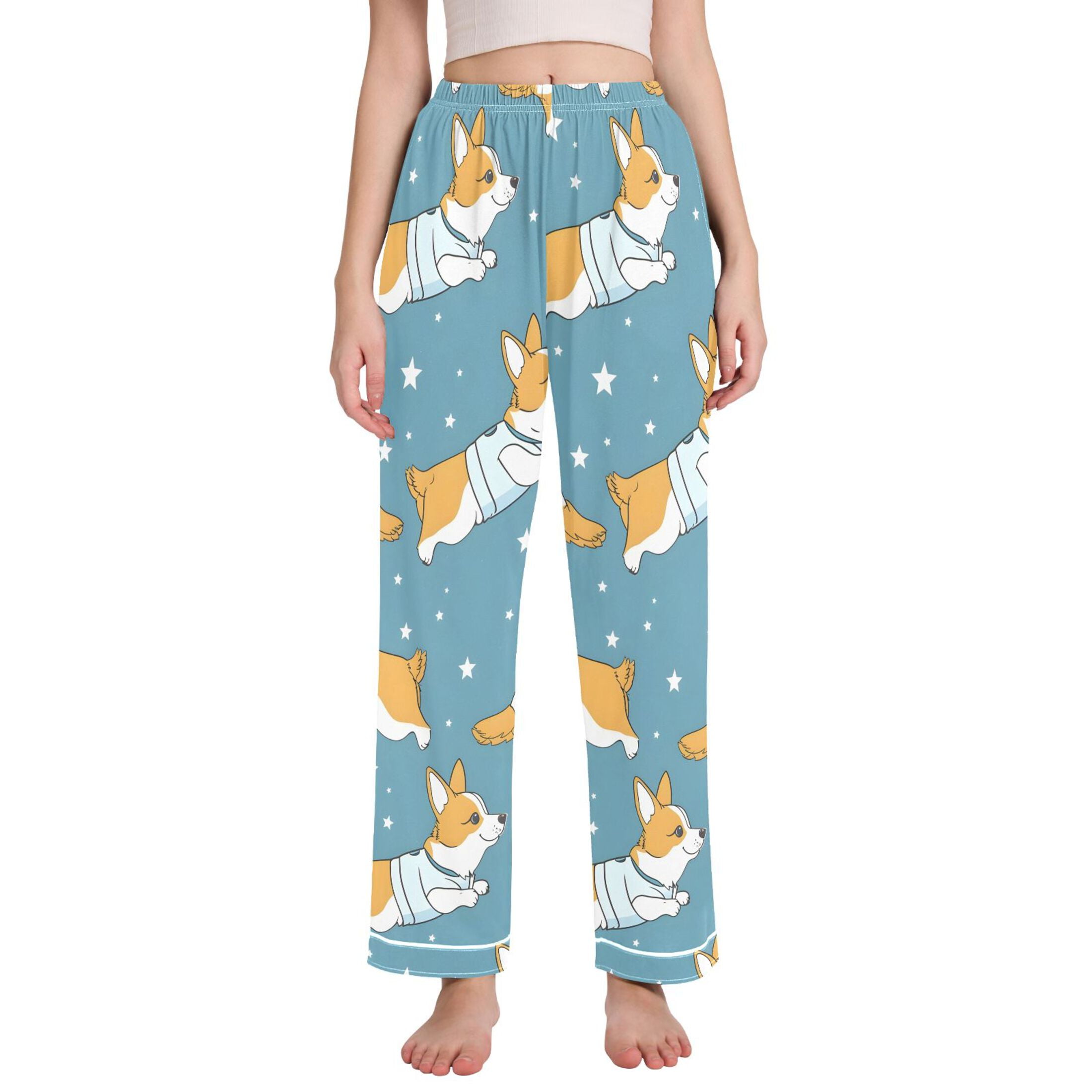 Dailycode Women's Pajama Pants Wide Leg Lounge Pj Bottoms With Pockets ...