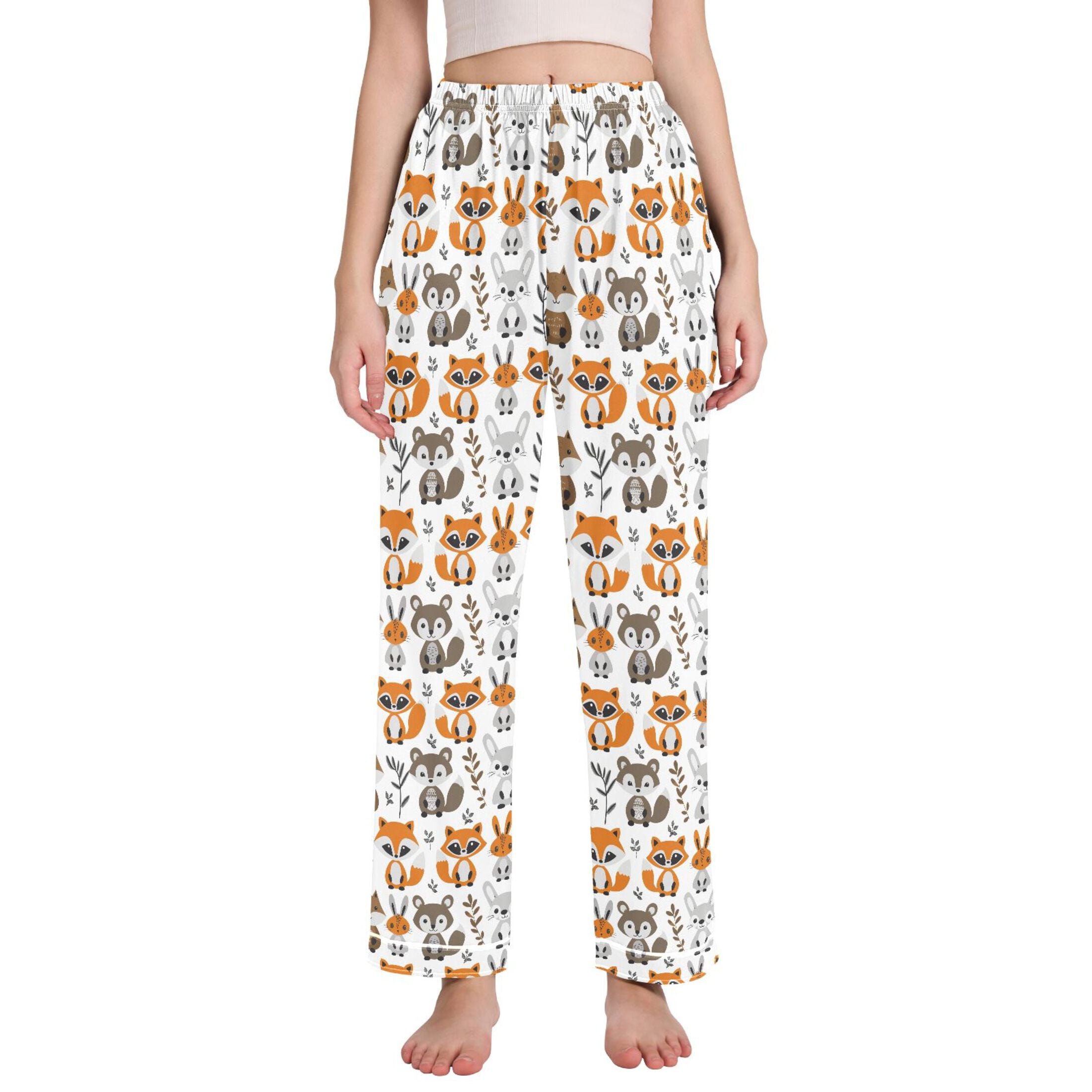 Dailycode Women's Pajama Pants Wide Leg Lounge Pj Bottoms With Pockets ...