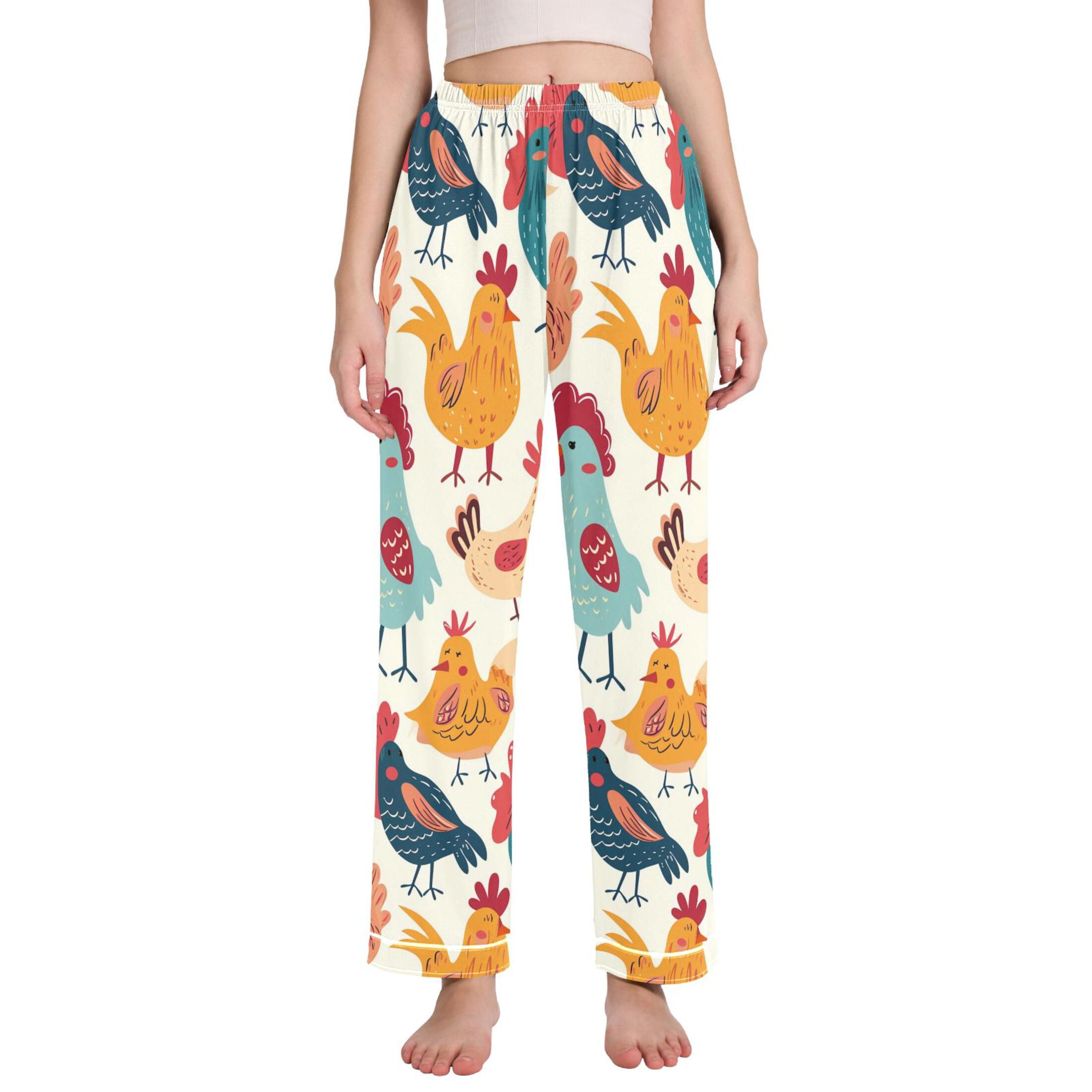 Dailycode Women's Pajama Pants Wide Leg Lounge Pj Bottoms With Pockets ...