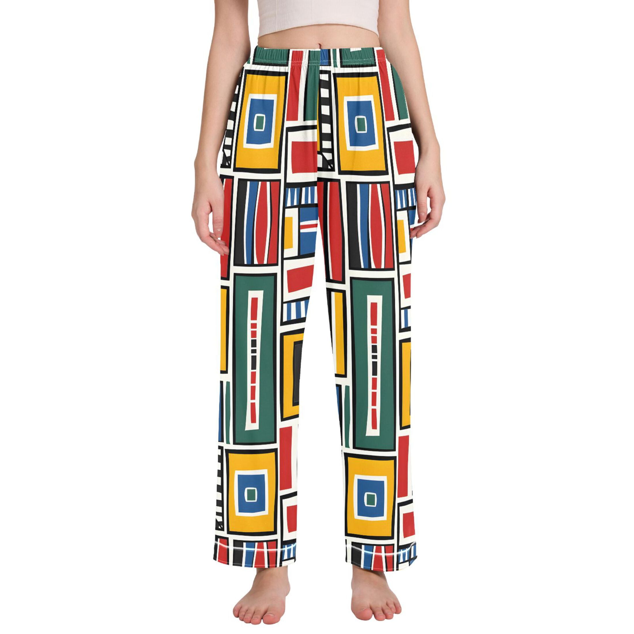 Dailycode Women's Pajama Pants Wide Leg Lounge Pj Bottoms With Pockets ...