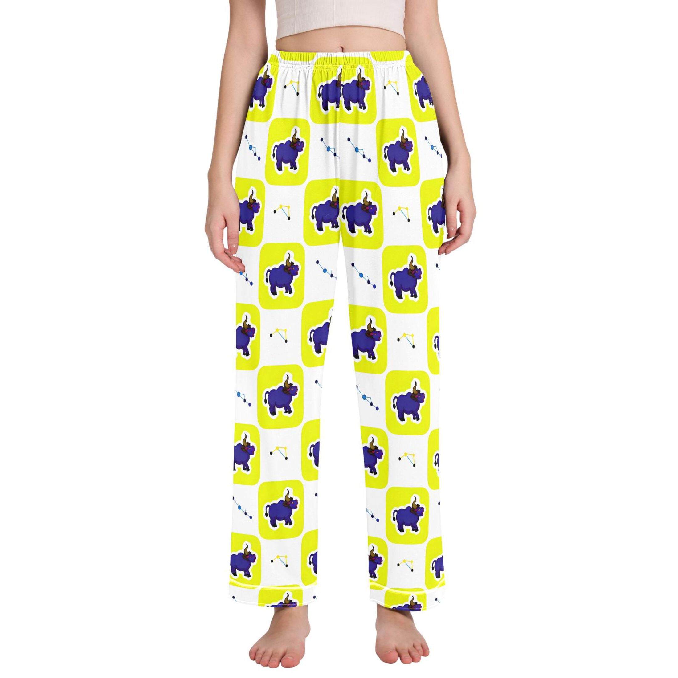 Dailycode Women's Pajama Pants Wide Leg Lounge Pj Bottoms With Pockets ...