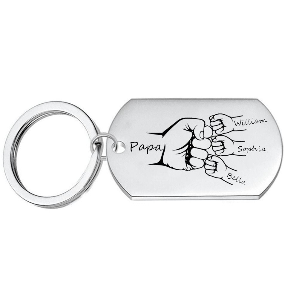 Dailydollars Papa Dad Keyring Keychain Type, Silver - Walmart.com