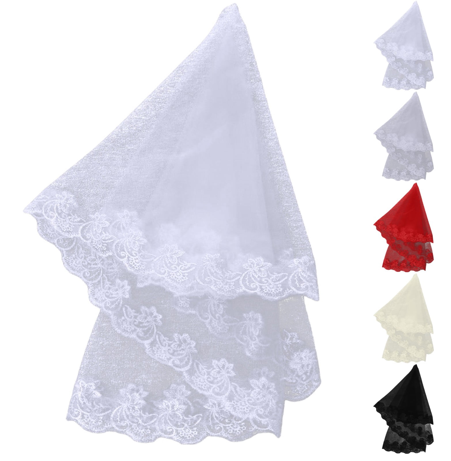 Dailypoc Single Layer Bridal Veil, Wedding Hair Accessory for Chapel ...