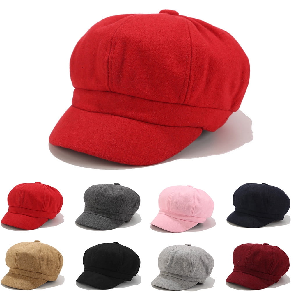Dailypoc Women's Corduroy Beret, Newsboy Cap for Fall & Winter Fashion ...