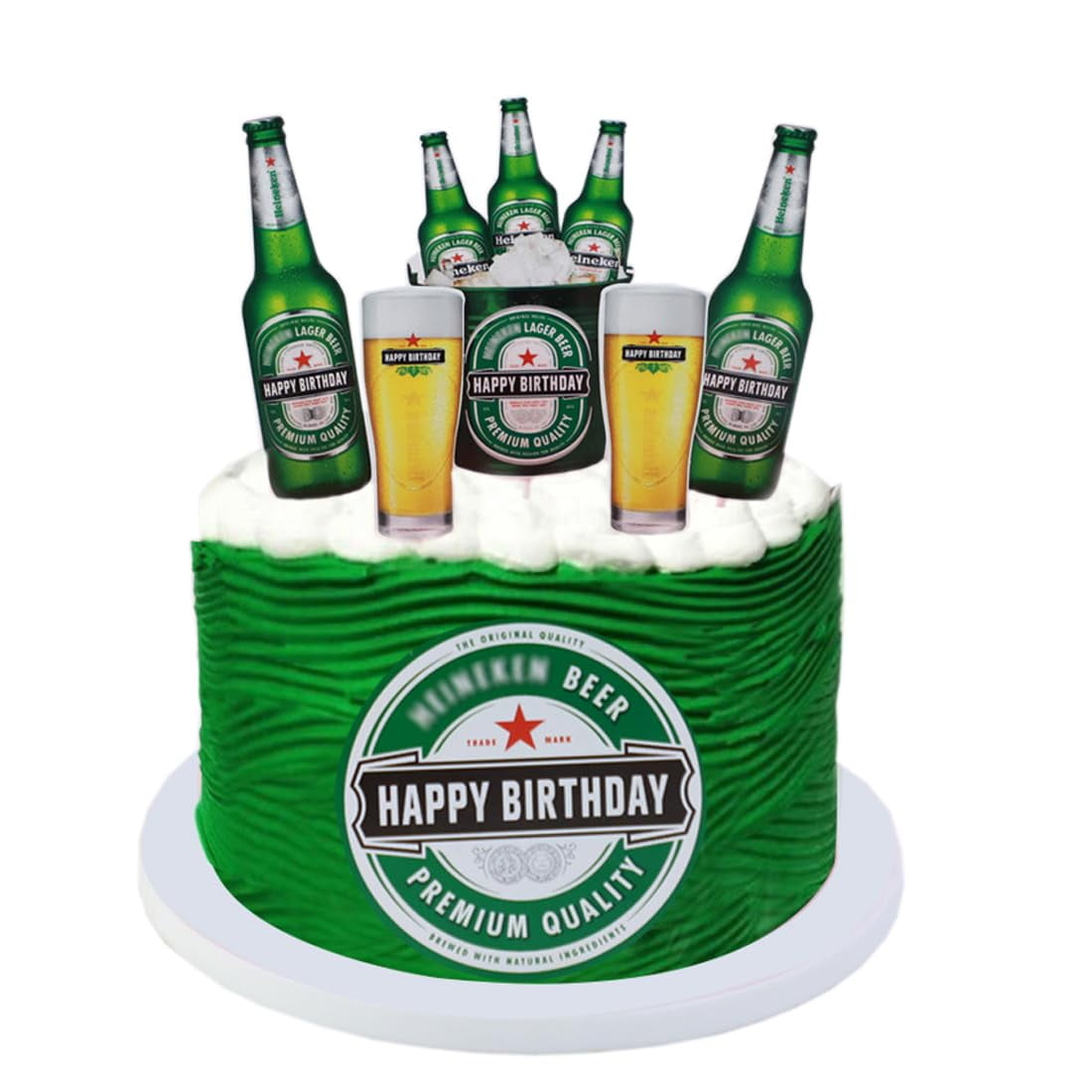 Daimay 48PCS Beer FEV6 Bottle Cake Toppers Bachelor Party Cupcake ...