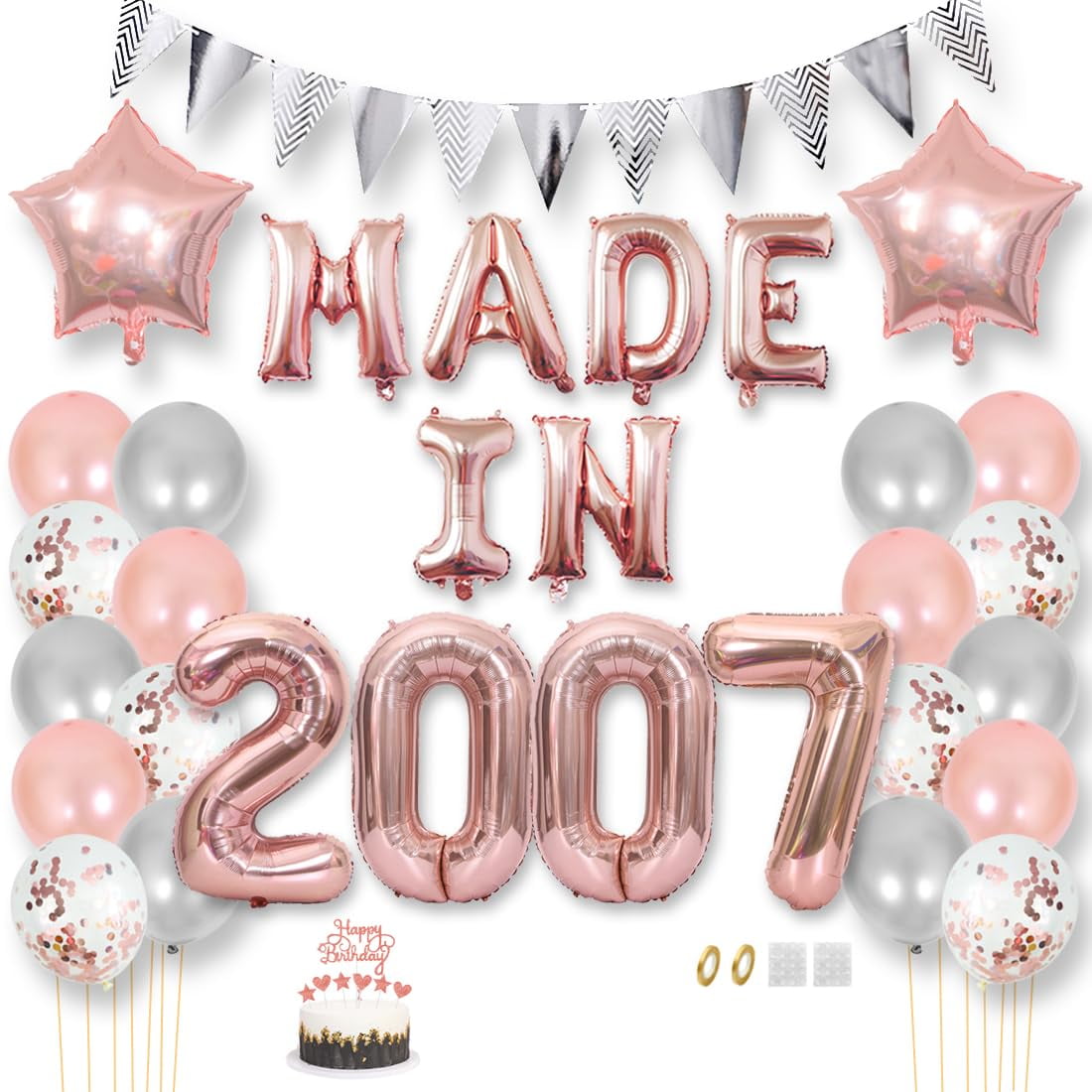 Daimay Happy 18 Birthday Balloon Banner ZLK1 Decorations Rose IN 2007 ...