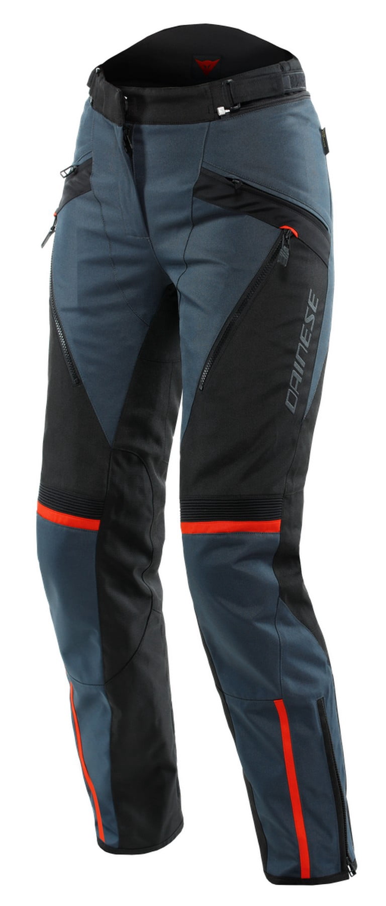 Dainese Tempest 3 D-Dry Womens Textile Motorcycle Pants Ebony/Lava Red ...