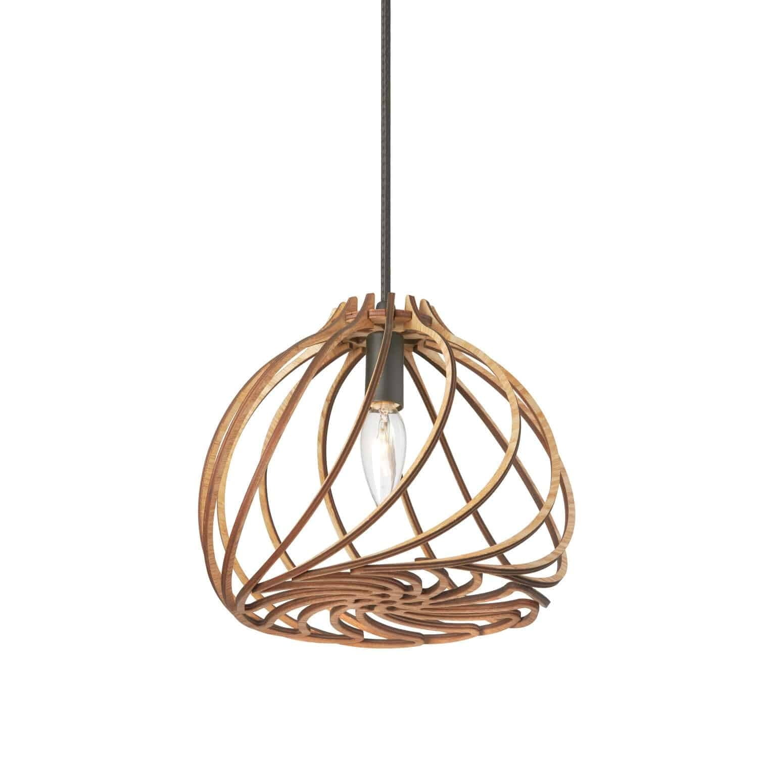 Dainolite 1 Light Incandescent Pendant, Wood Finish - Walmart.com