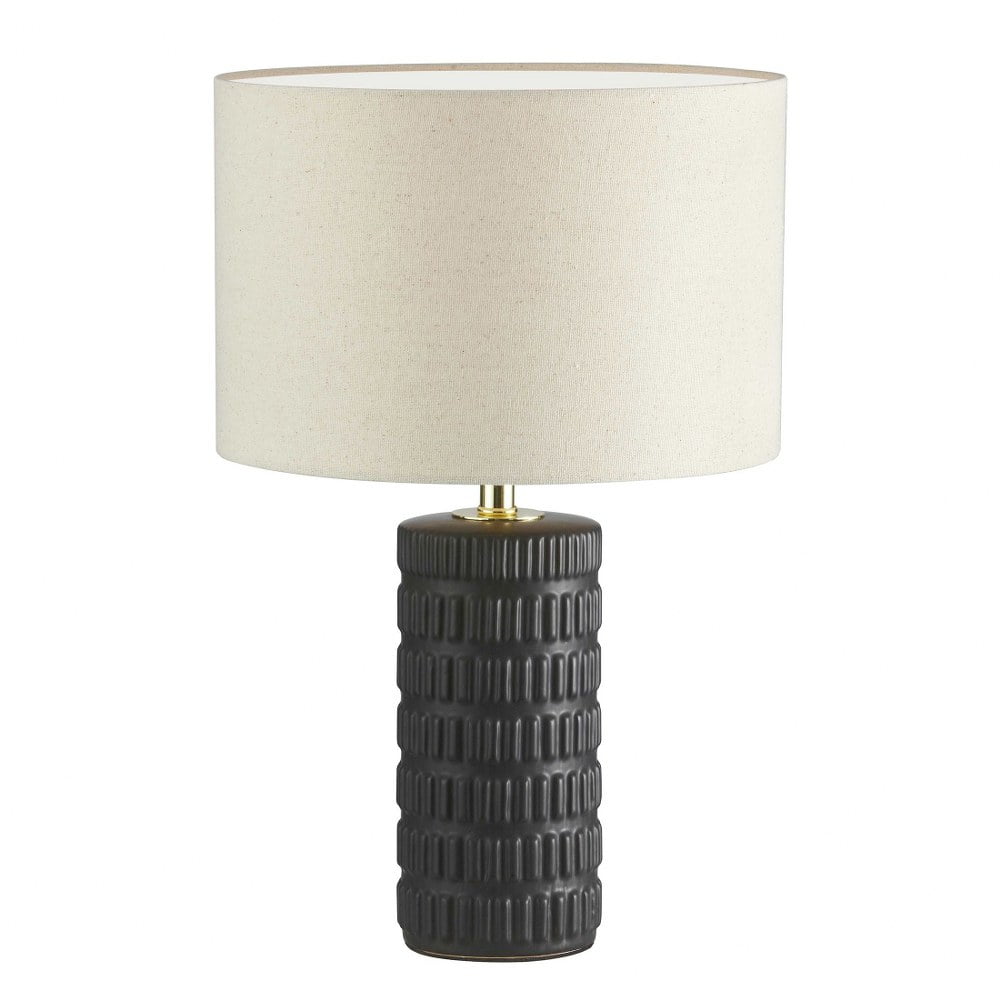 Dainolite 1 Light Incandescent Table Lamp Matte Black with Black Gold ...