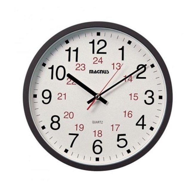 Dainolite 12-24 Hour Clock Sweep Style Second Hand - Black - Walmart.com