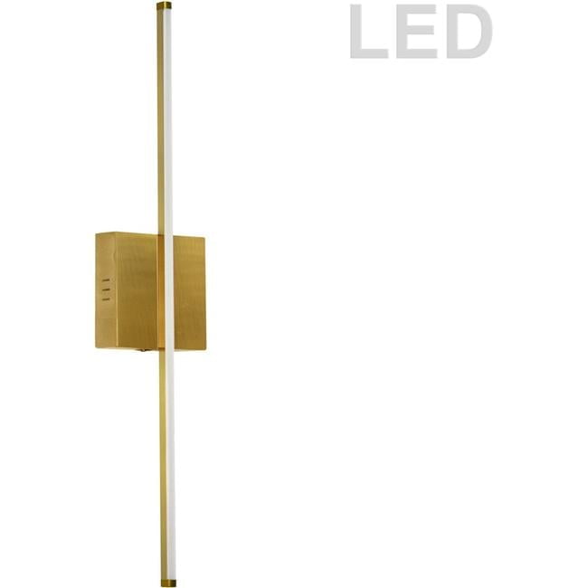 Dainolite 19W LED Wall Sconce, Aged Brass with White Acrylic Diffuser ...