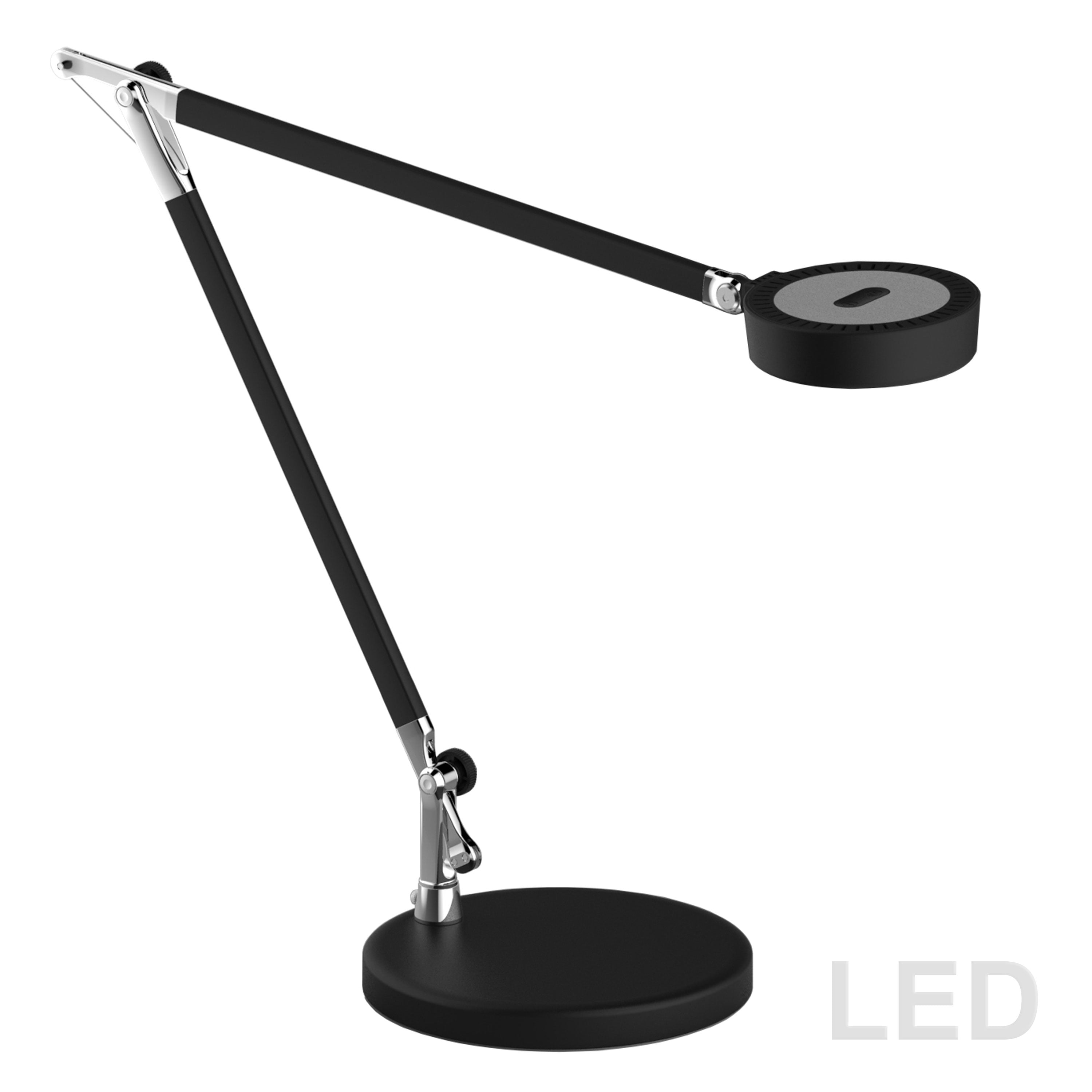 Dainolite 4.8W Adjustable LED Table Lamp - Black - Walmart.com