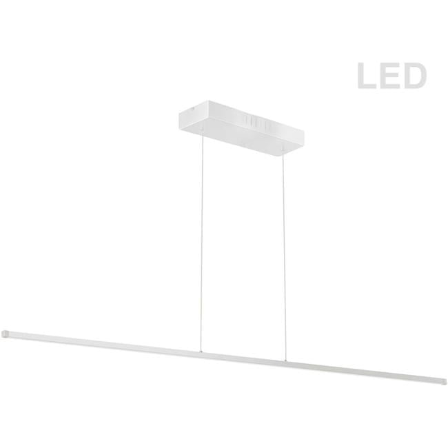 Dainolite 56W Horizontal Pendant, Matte White & White Acrylic Diffuser ...
