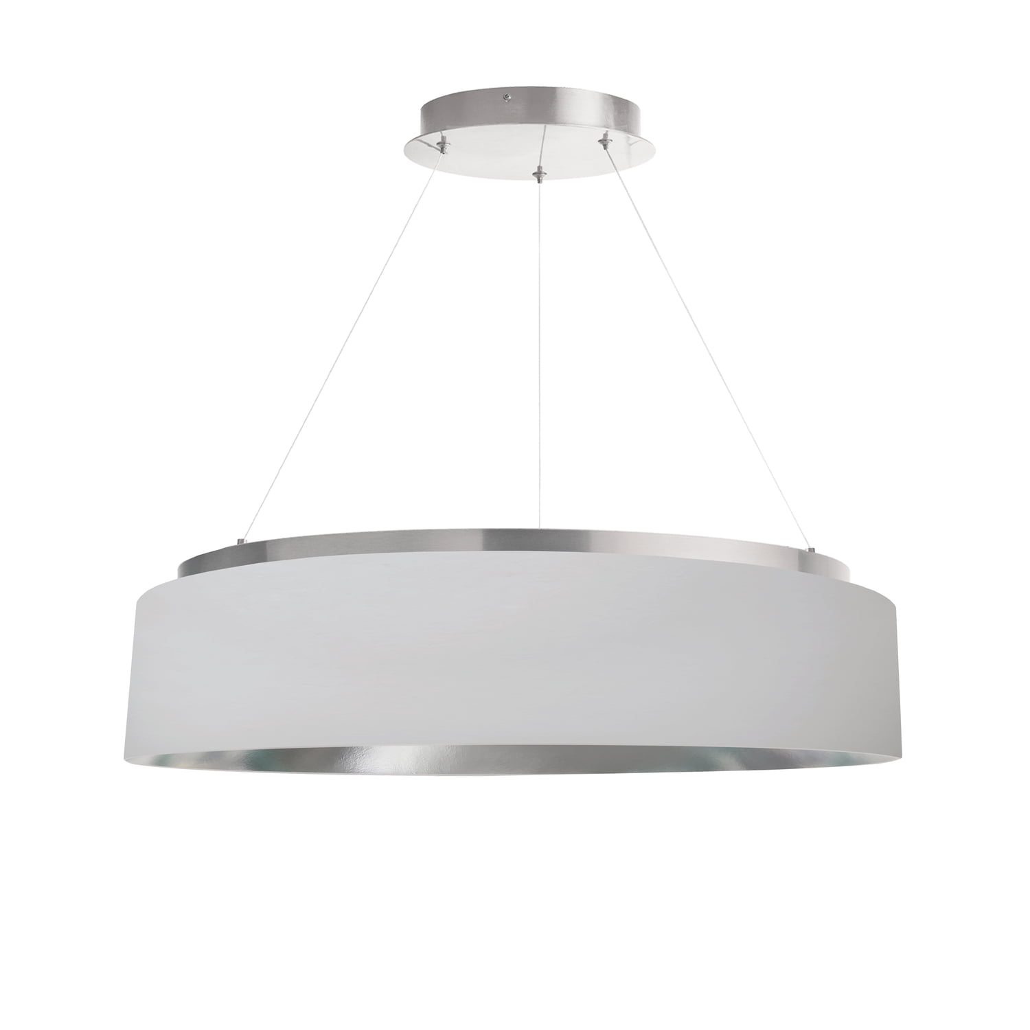 Dainolite CIR-2634C-SV-691 26 in. Circulo Modern LED Drum Drop Ceiling ...