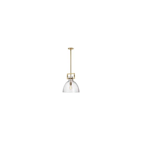 Nathan James Leigh 1-Light Brass Gold Pendant Lighting for Kitchen ...