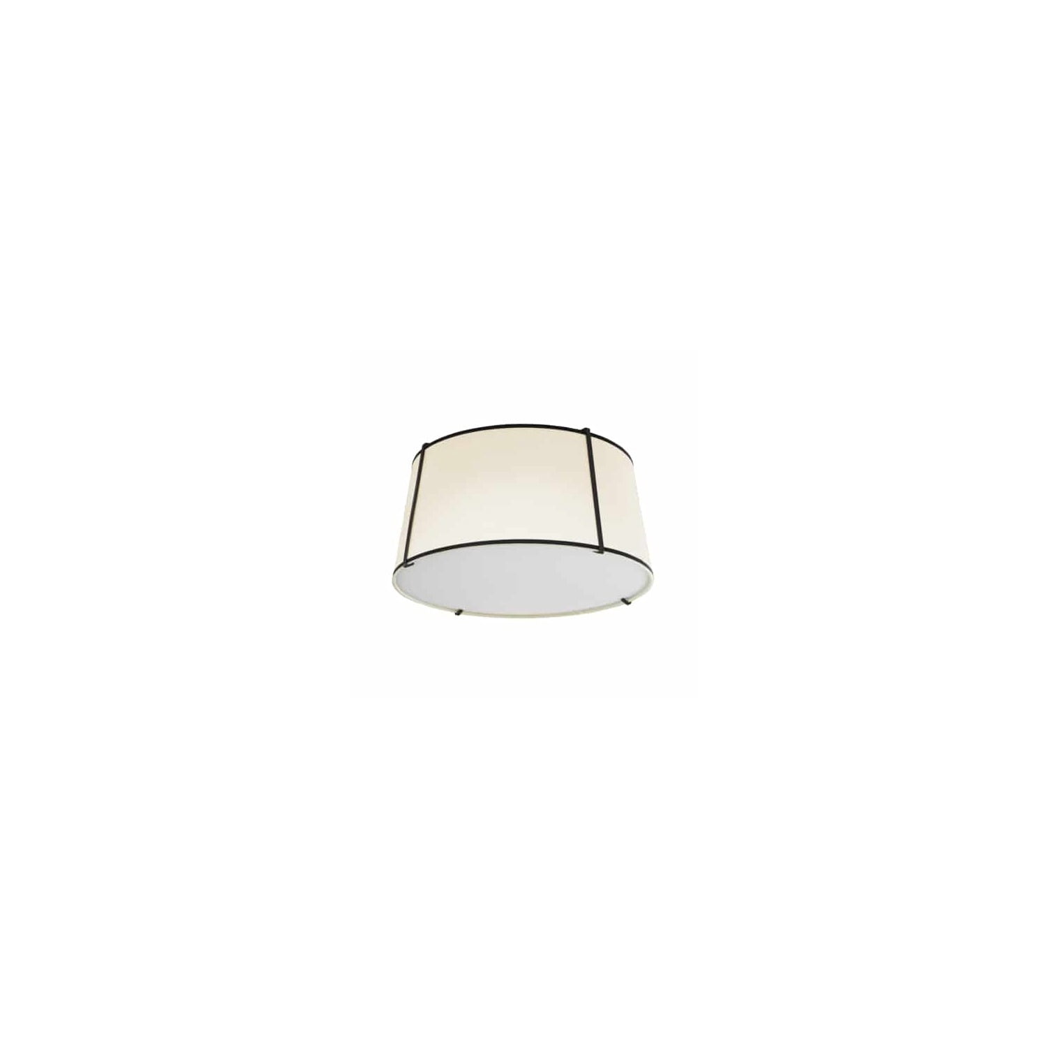 Dainolite Trapezoid 3 Light Contemporary Cream Luxury LED Flush Mount ...