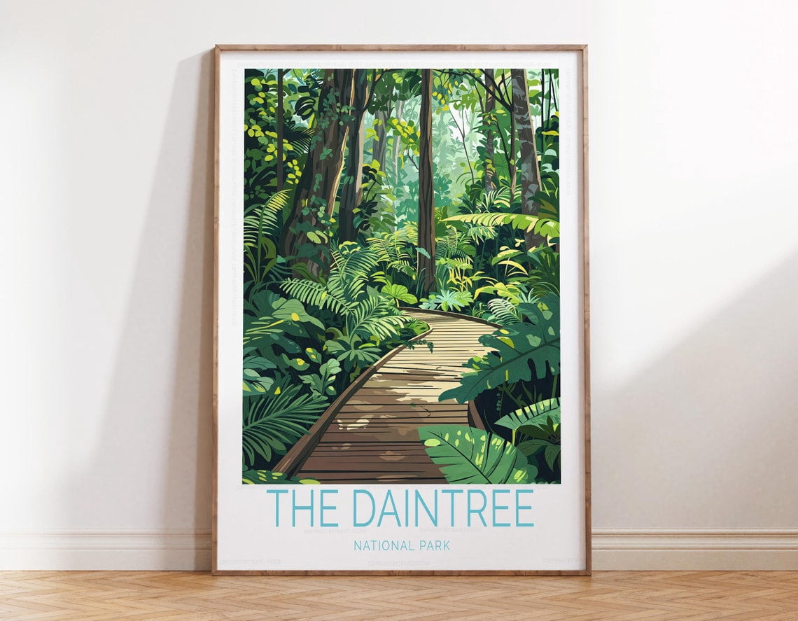 Daintree Australia Tropical Rainforest Wall Art, Unframed Canvas Size ...