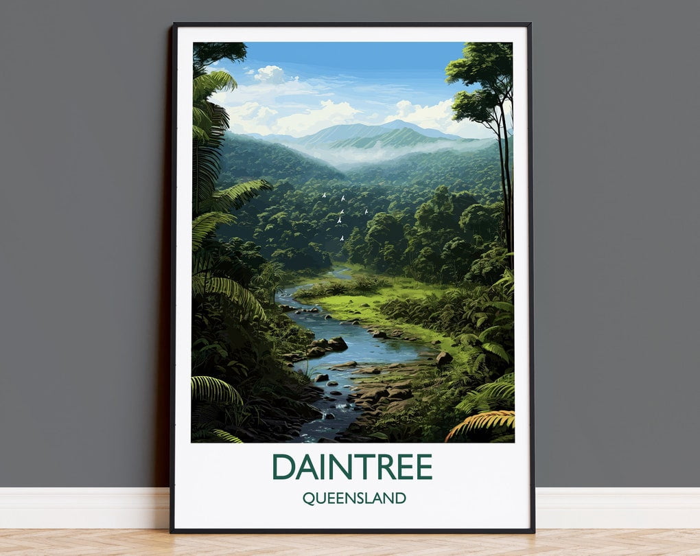 Daintree Poster, Travel Print Of Daintree Rainforest, Queensland ...