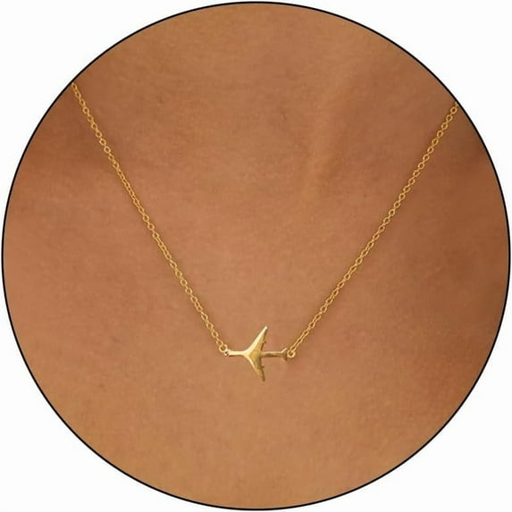 Dainty Airplane Necklace for Women Stainless Steel Pendant Travel ...