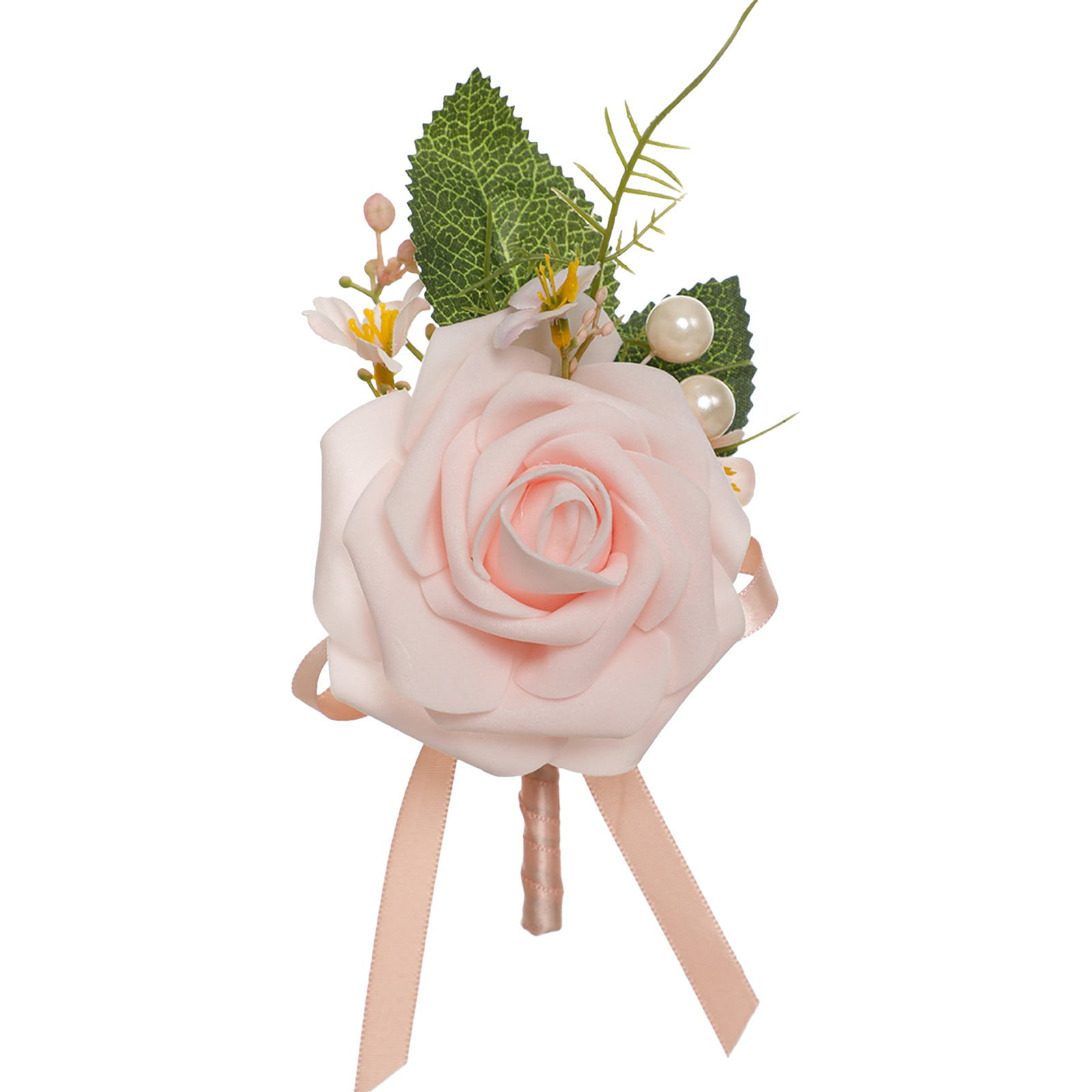 Dainty Boutonniere Satin Rose Flower Brooch Lapel Pins for Men Women ...