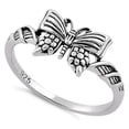 Dainty Butterfly Ring for Women 925 Sterling Silver Statement ...