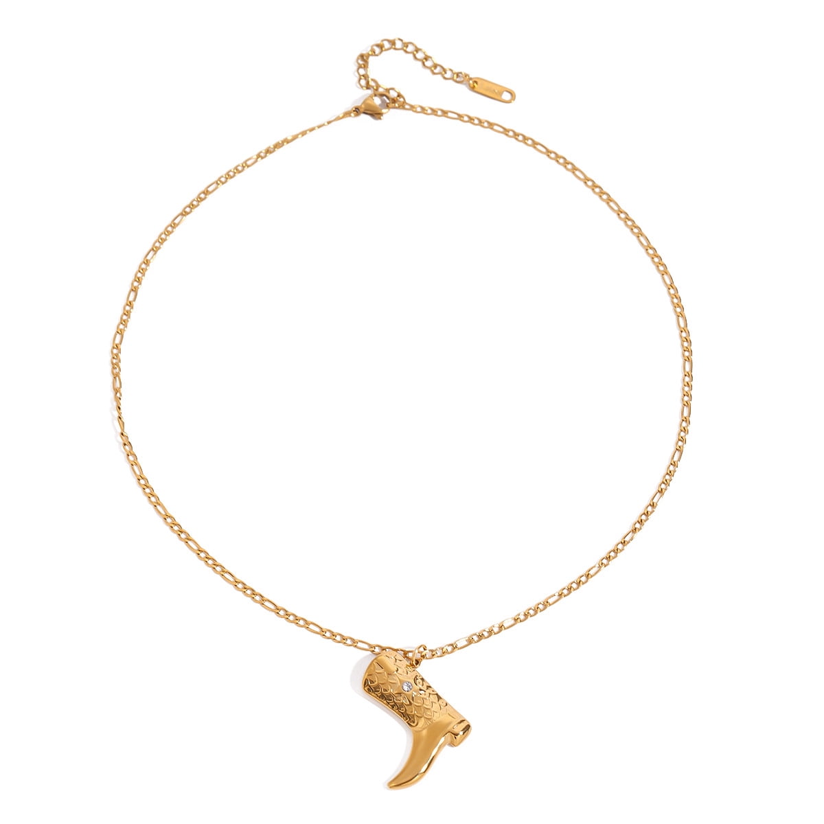 Dainty Cowboy Boot Pendant Necklace, 14K Gold Dipped Cowgirl Boots ...