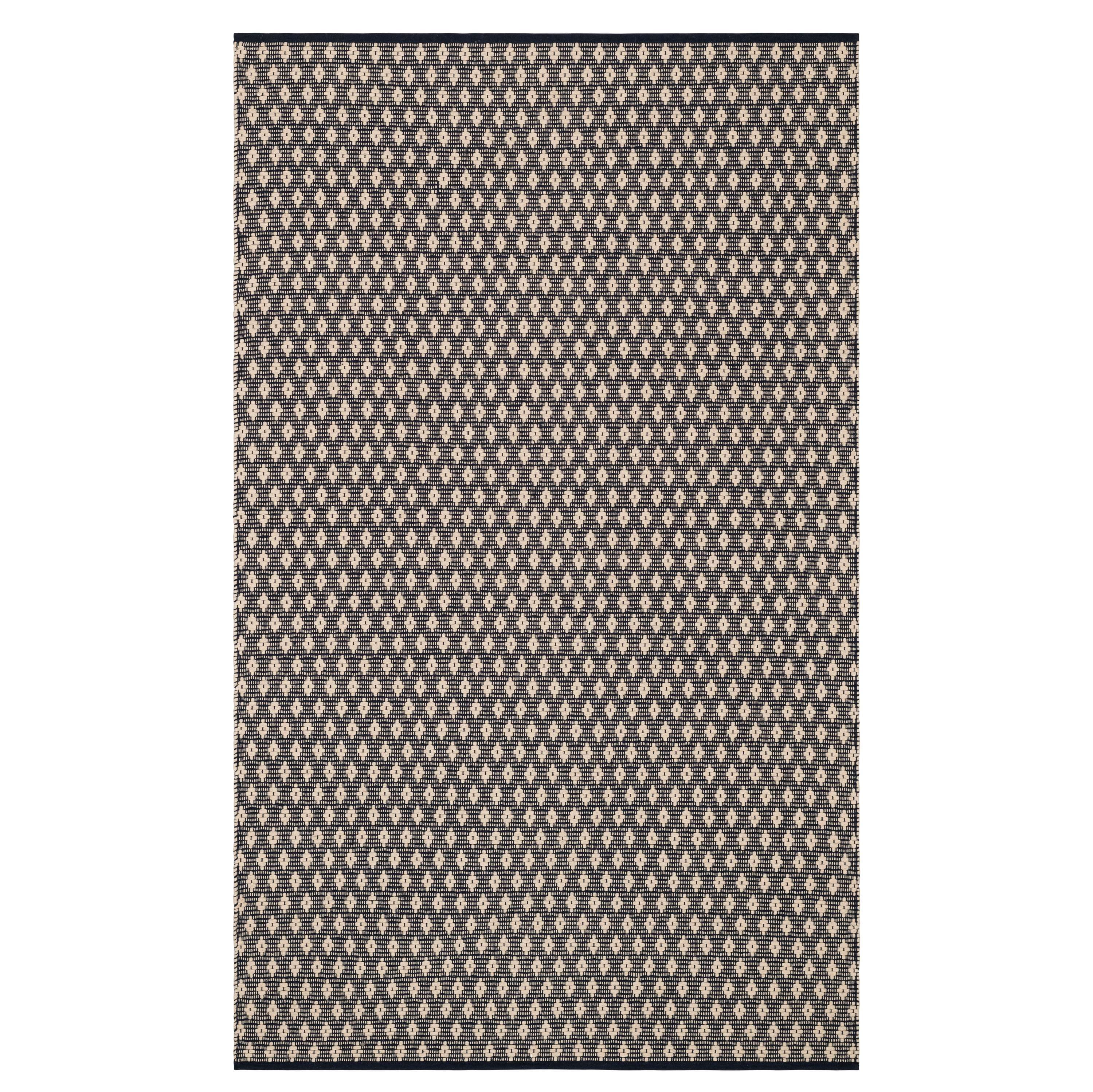Dainty Diamond Navy/Ivory Handwoven Cotton Rug, 6' x 9' - Walmart.com