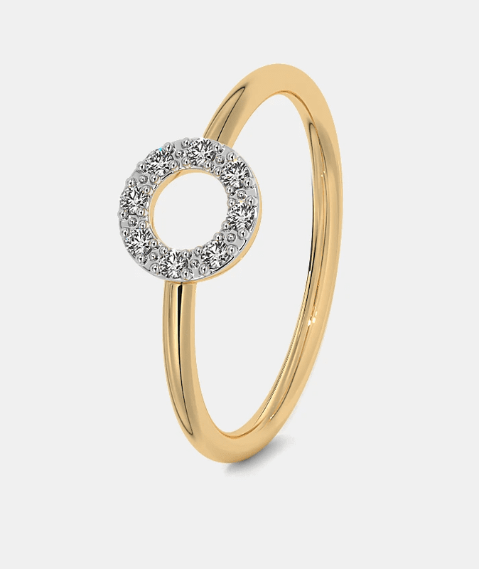 Dainty Gemstone Moissanite/CZ Diamond Ring Plated Yellow/White/Rose ...