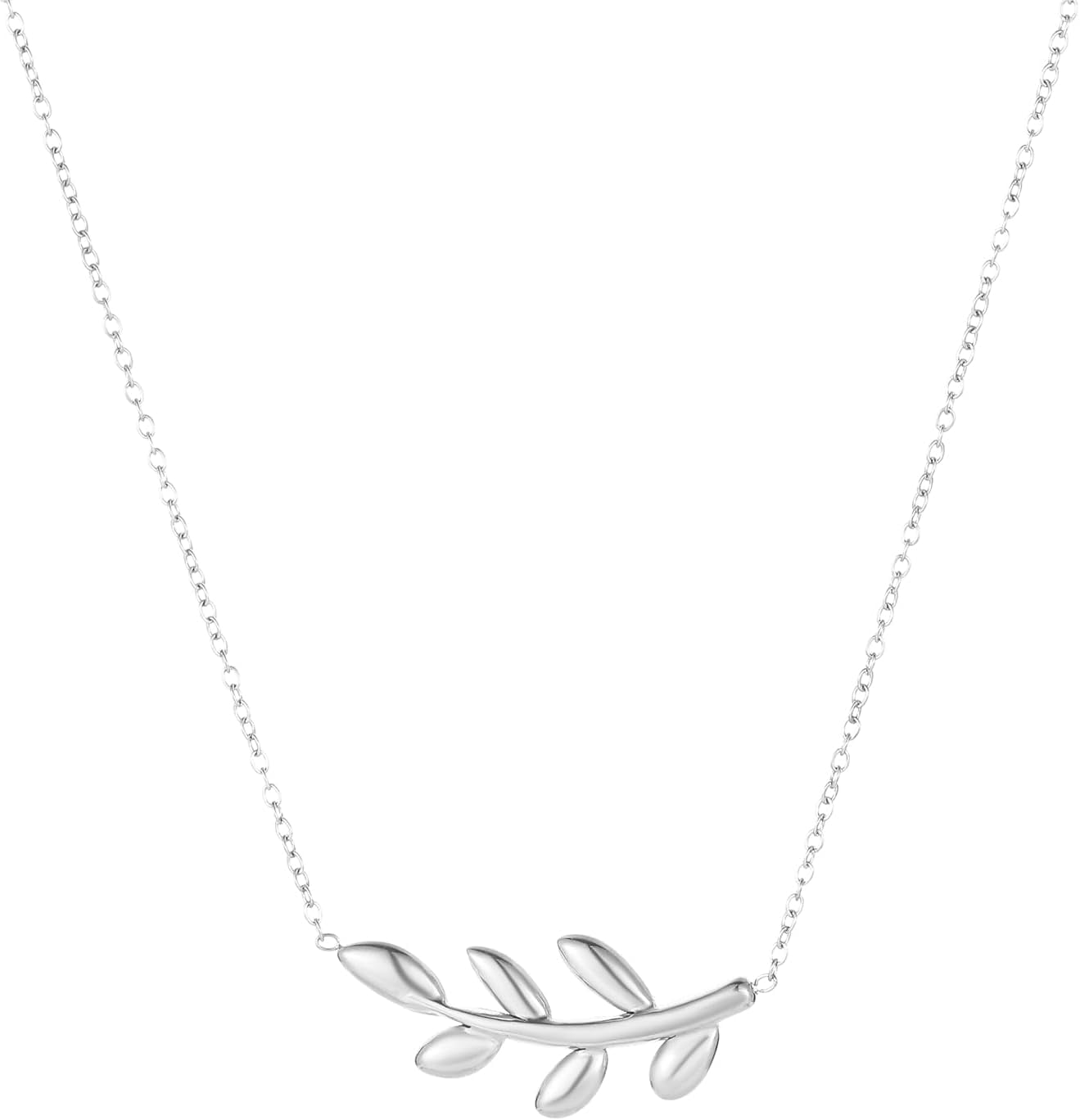 Dainty Gold Necklace for Women 18K Gold Plated Sideways Leaf Choker ...