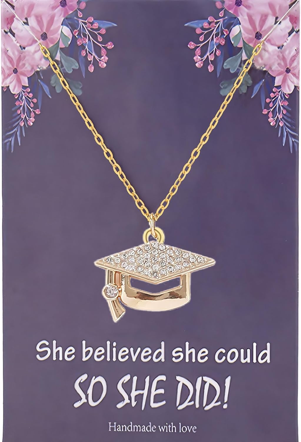 Dainty Graduation Cap Necklace for Her,Personalized Graduation Gifts ...