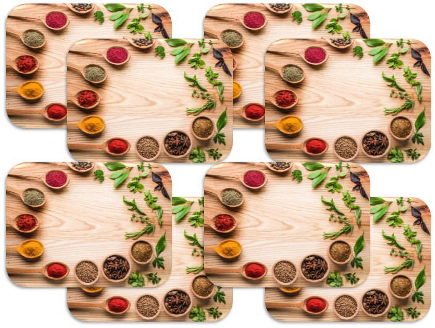 Dainty Home Cork Print Set of 8 Slip-Resistant Foam Placemats - Walmart.com