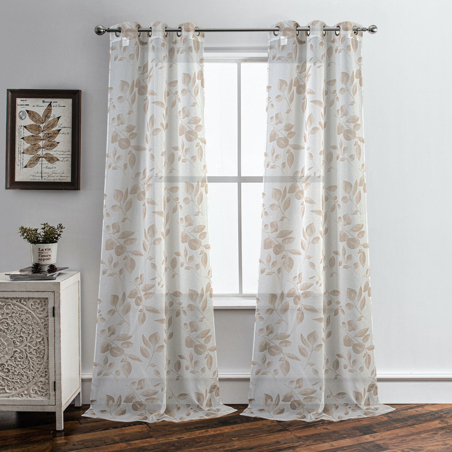 Dainty Home Grommet Light Filtering Curtain Panel, 76" x 84" (2 Panels ...
