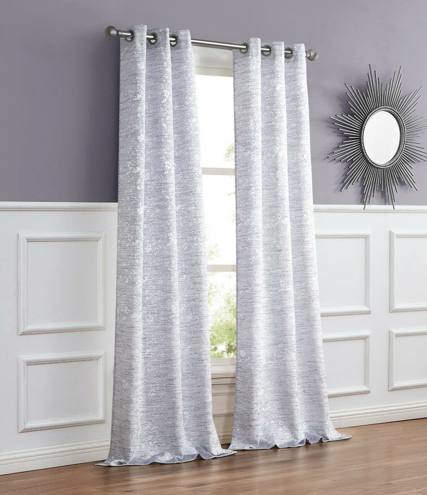 Dainty Home Priscilla Linen Look Boho 3D Floral Textured Designed Semi ...