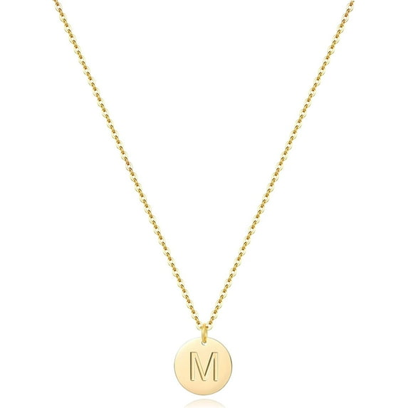 Dainty Initial Necklace,18K Gold Plated Tiny Letter Necklace for Women ...
