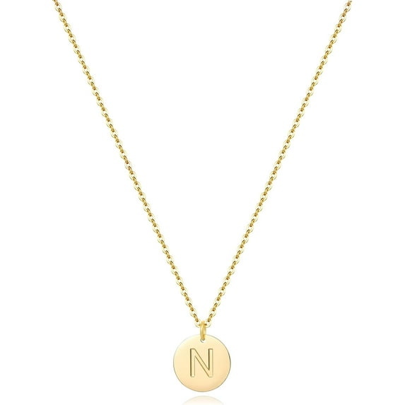 Dainty Initial Necklace,18K Gold Plated Tiny Letter Necklace for Women ...