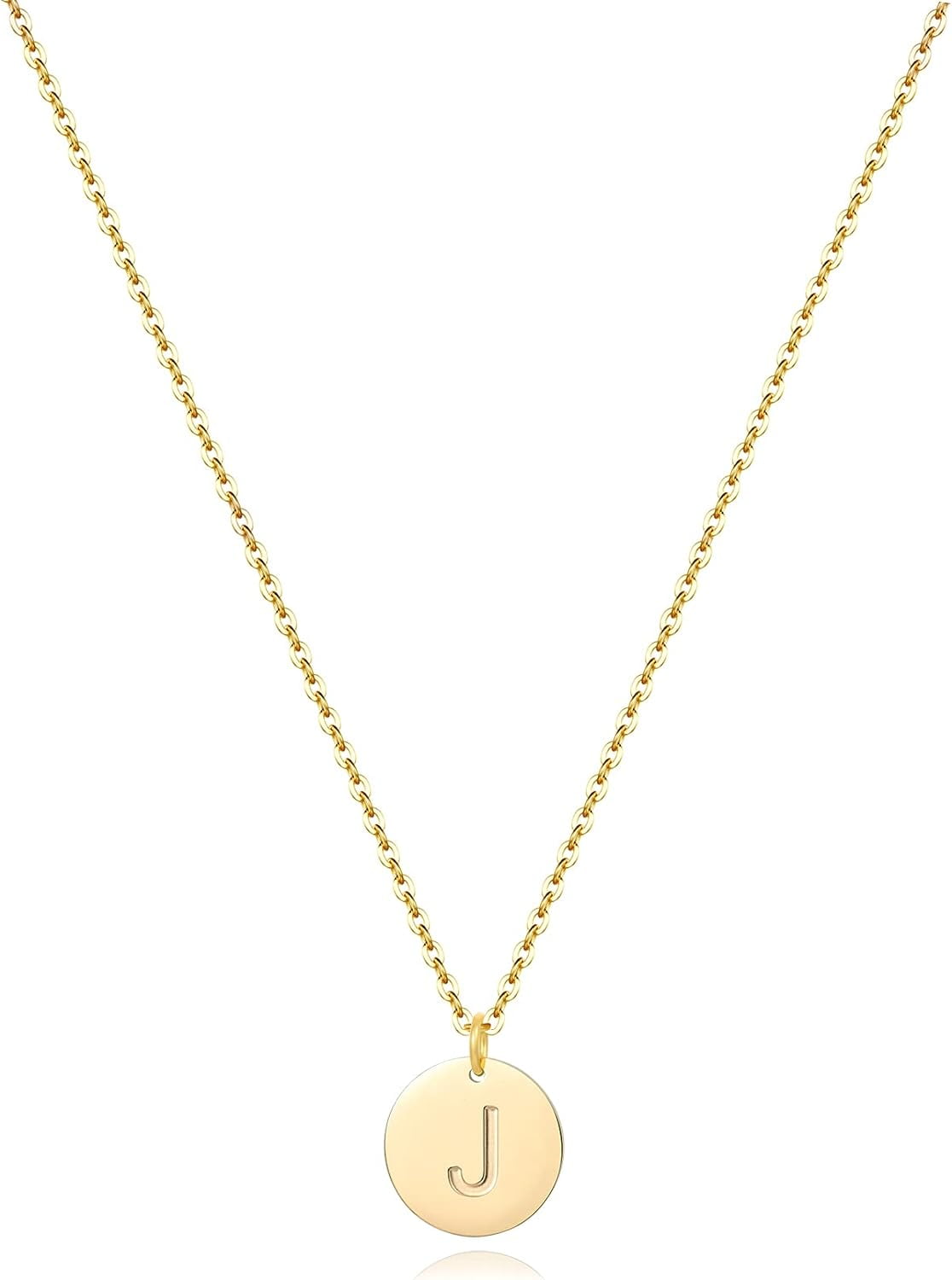 Dainty Initial Necklace,18K Gold Plated Tiny Letter Necklace for Women ...