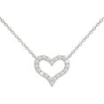 Dainty Love Heart Pendant Necklace Crystal Love Heart Charm Choker ...