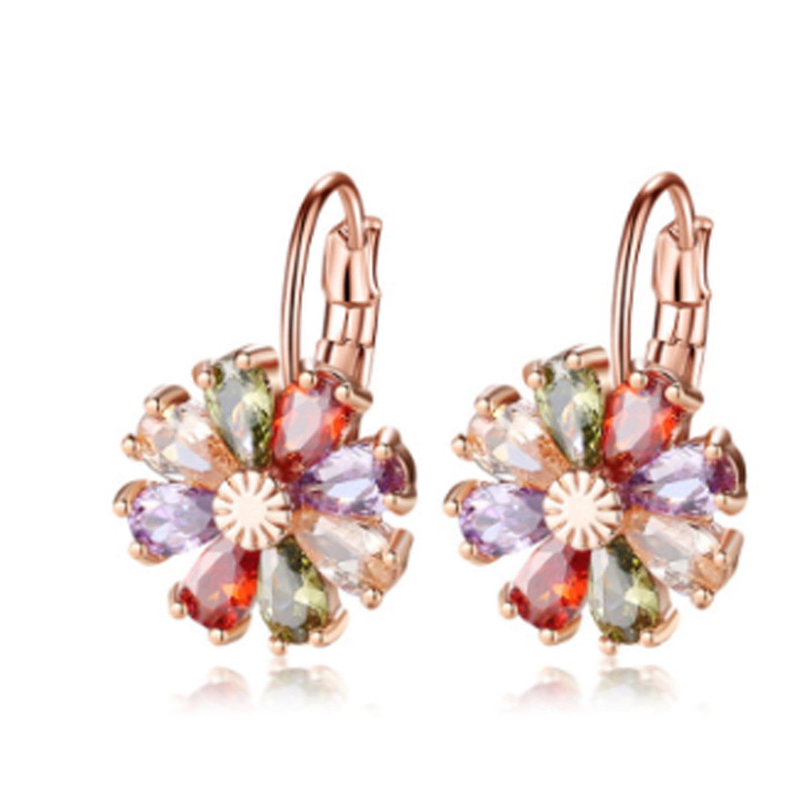 Dainty Multishine Crystal Ear Studs Sturdy Lightweight Jewelry Trendy ...