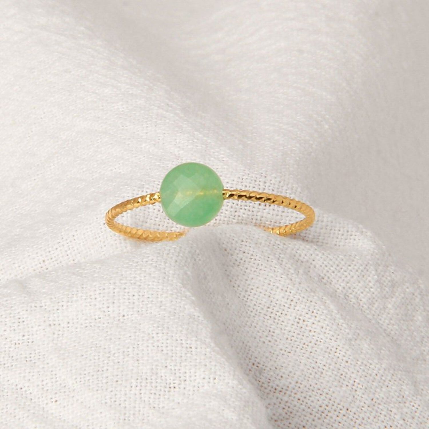 Dainty Stackable Natural Gemstone Ring - Walmart.com