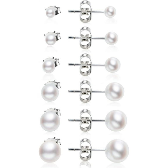 5A Grade Flawless Freshwater Pearl Smile Earrings, 4-5mm Natural Pearls ...