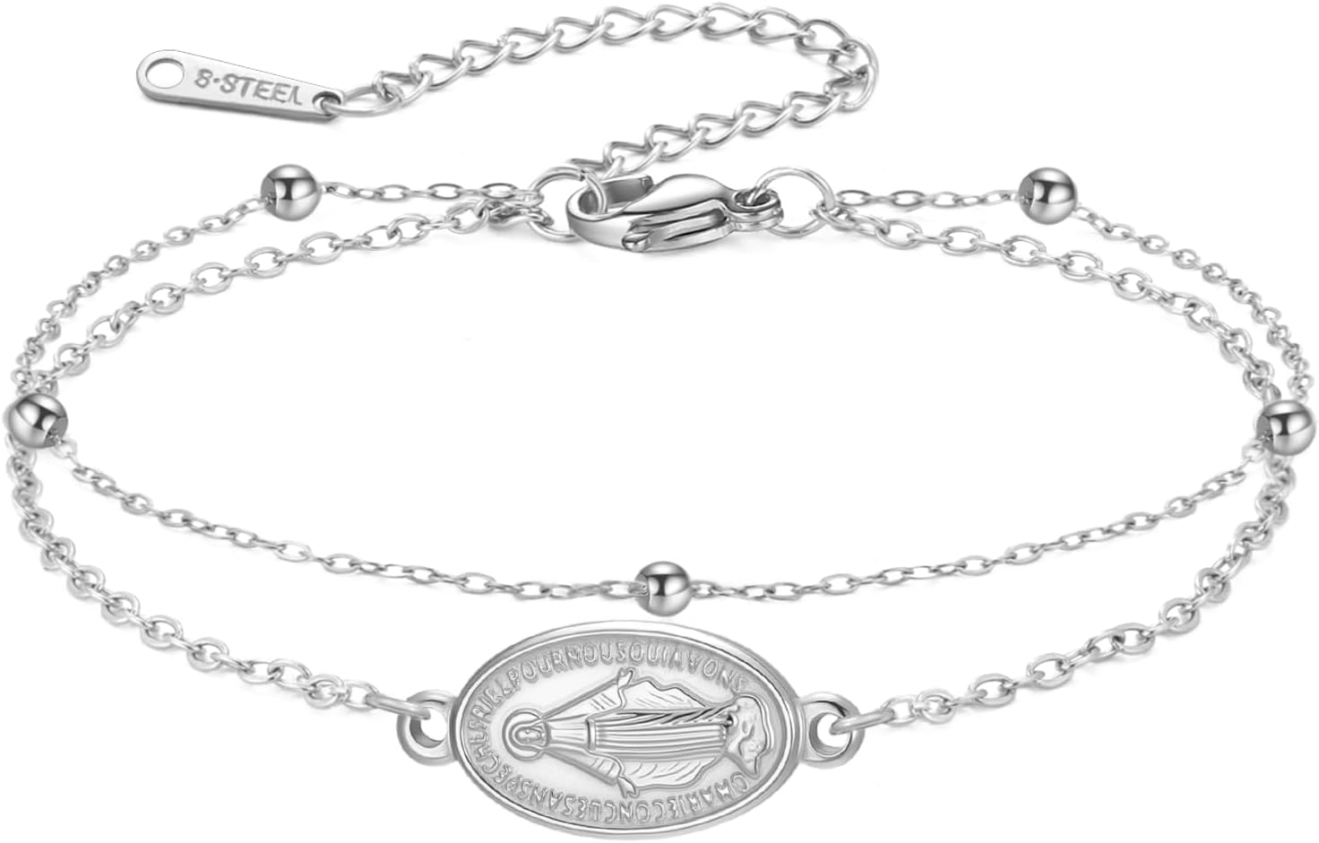 Dainty Professional Virgin Mary Rosary Bracelet Mother Mary Double ...